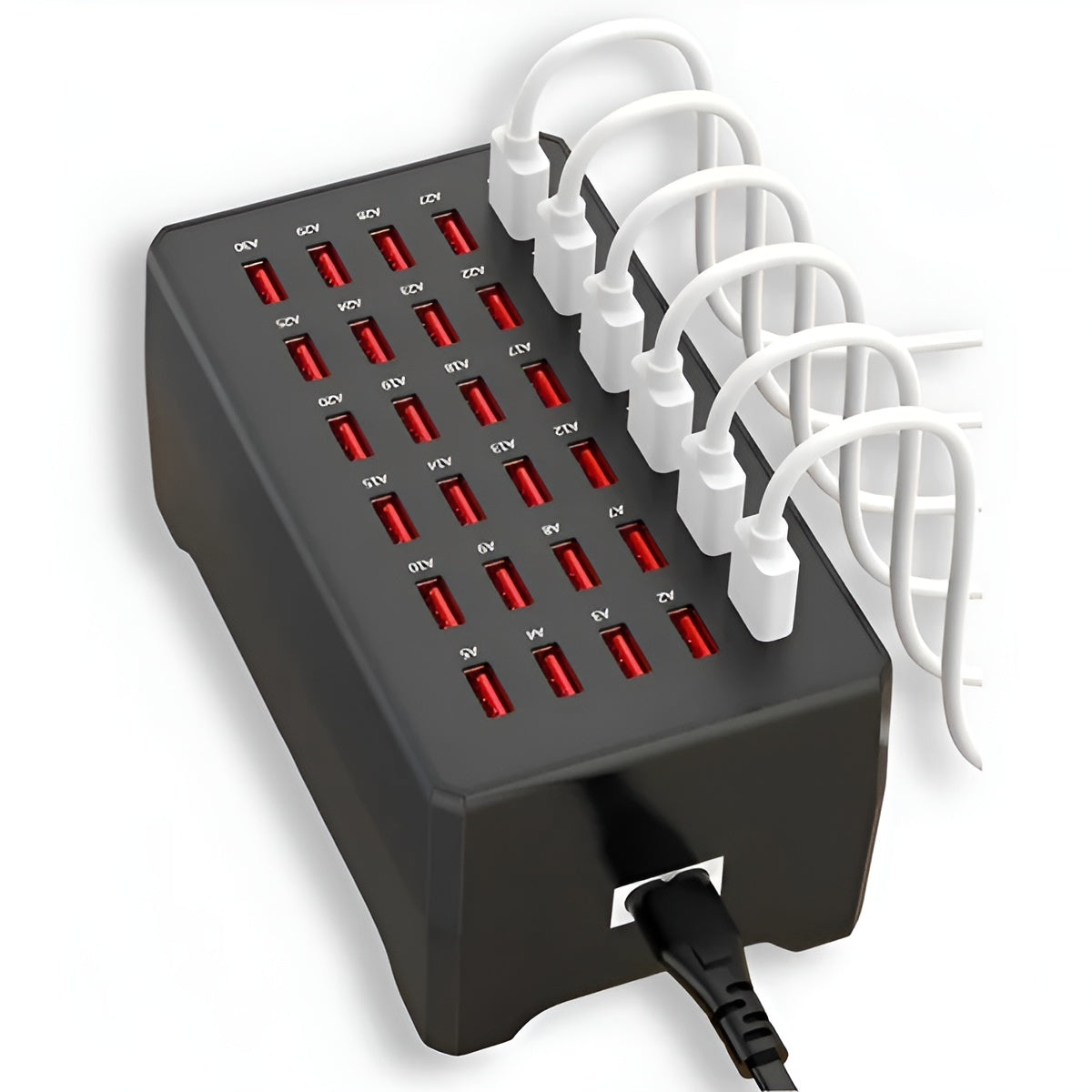 Multi-usb-ladestasjon – 30 Porter | Rask Og Samtidig Lading Av Flere E ...